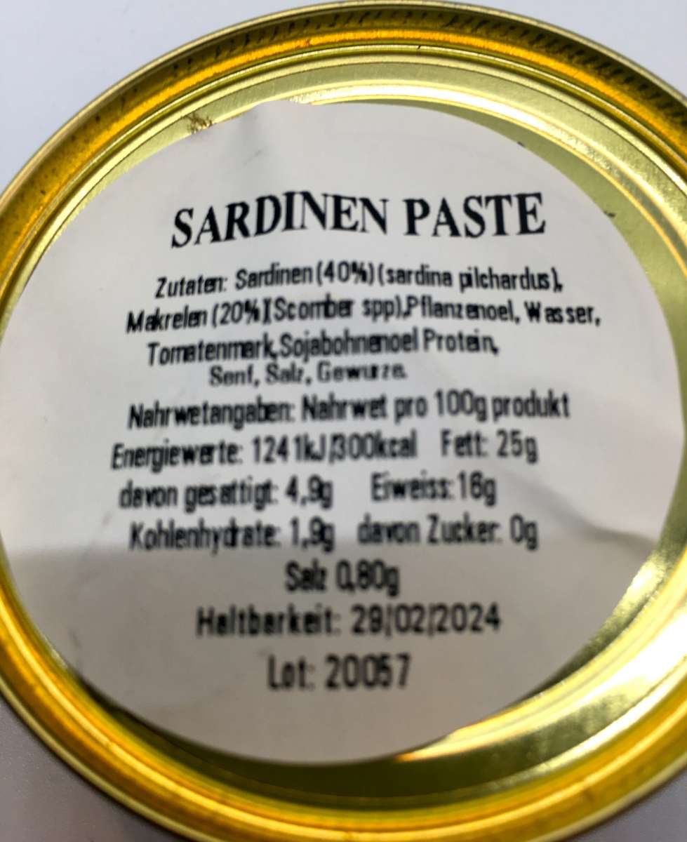 Pate´de Sardinha,Sardinenpaste,couvert,Portugal | OLIVAL.de - Olivenöl ...